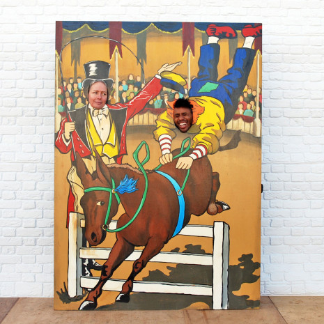 CIR068 – Circus Photo Board, Donkey & Ringmaster | Visual Impact Hire